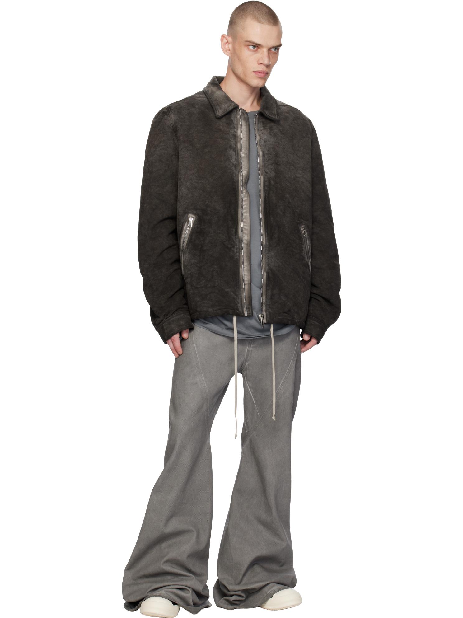 RICK OWENS Rick Owens Drkshdw Zip-Up Jacket with Drawstring Hem and Snap Cuffs